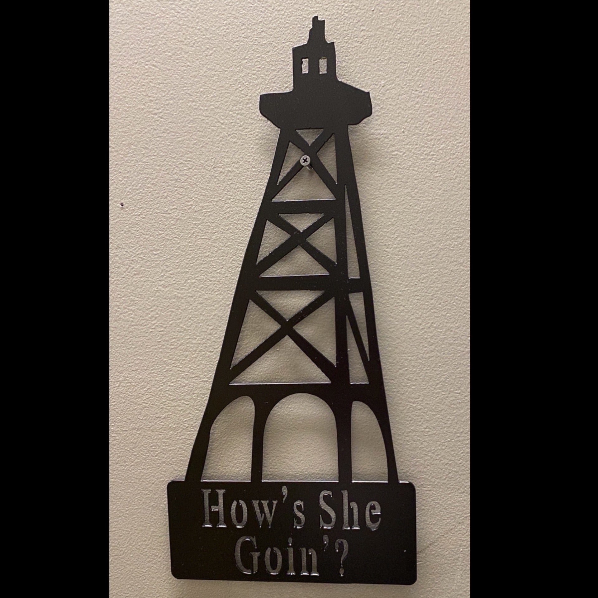 Headframe Metal Wall Art How’s She Going 18" | BUTTE STUFF